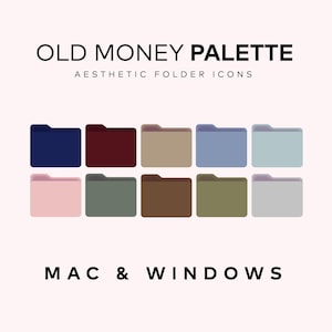 10 Desktop Folder Icons Pack, Old Money Elegant Color Palette Imac ...