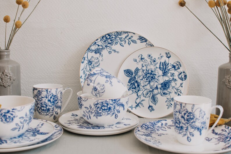 16 Pc / 32 Pc / 48 Pc Dinnerware Sets China Set Dishes Set for 4 / 8 ...