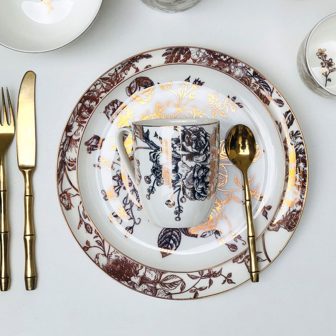 16 Pc / 32 Pc / 48 Pc Dinnerware Sets China Set Dishes Set for 4 / 8 ...