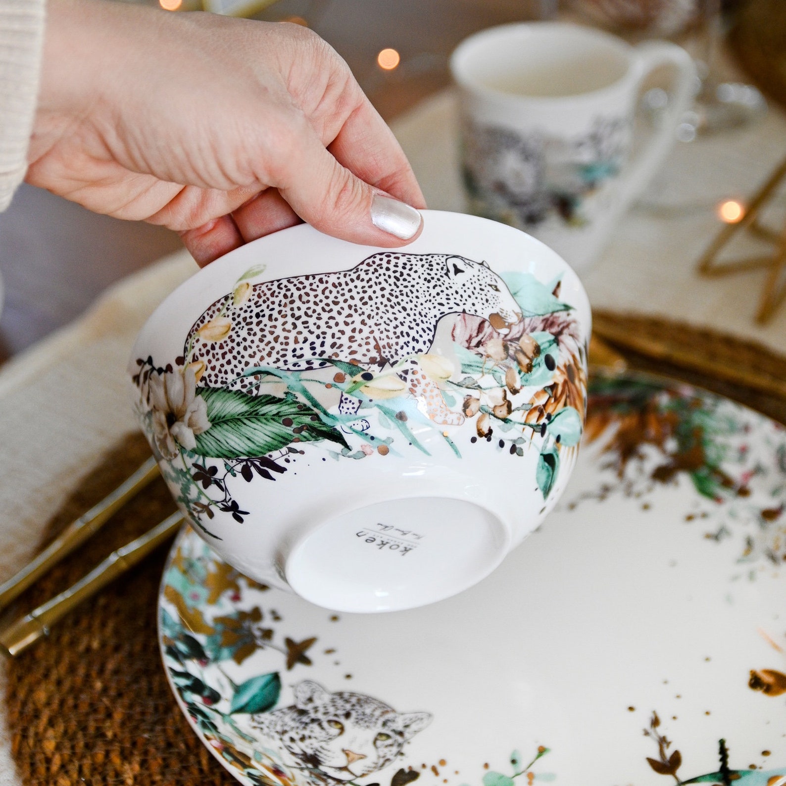 16-pc / 32-pc / 48-pc Dinnerware Sets Fine Bone China Sets Dishes Set ...