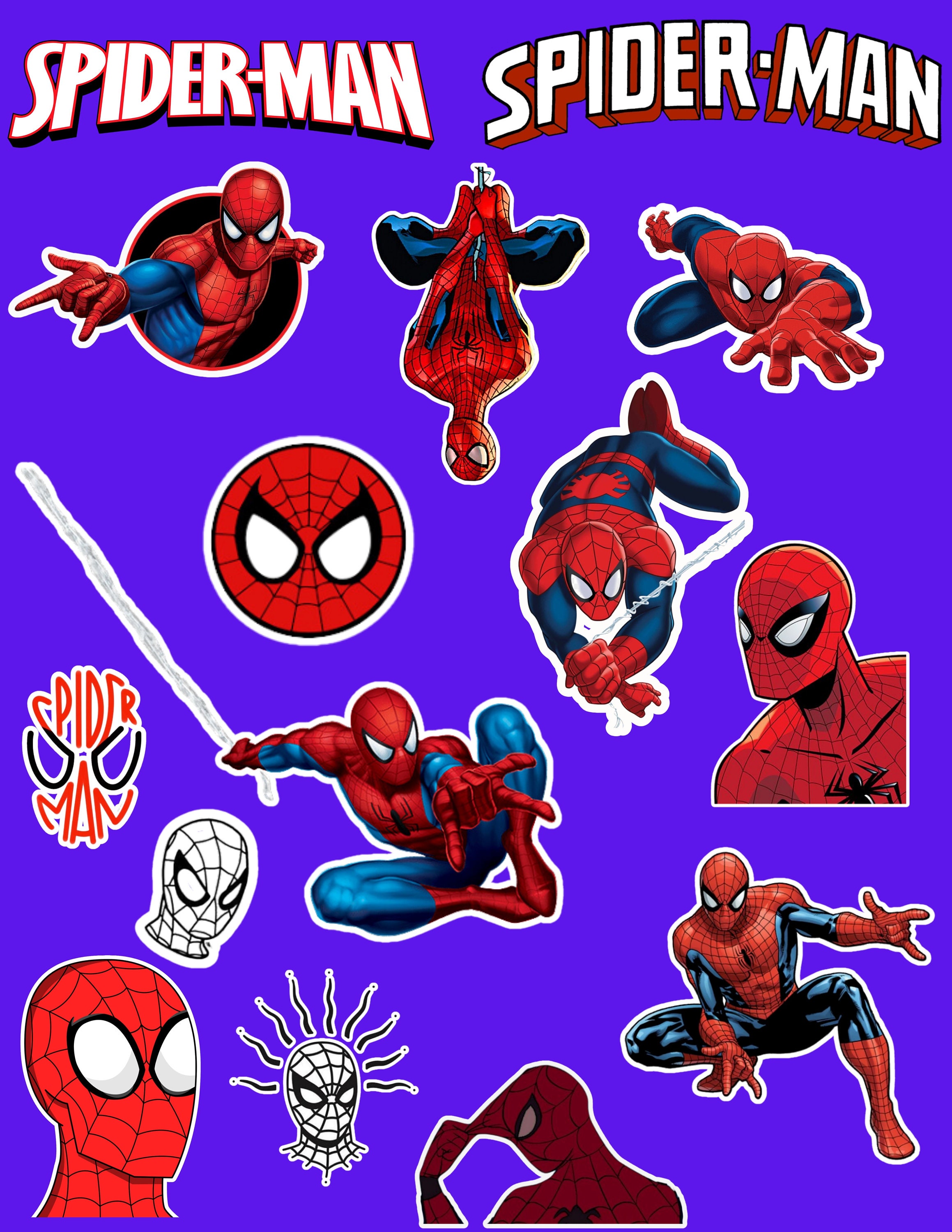 Spider Man Stickers Etsy