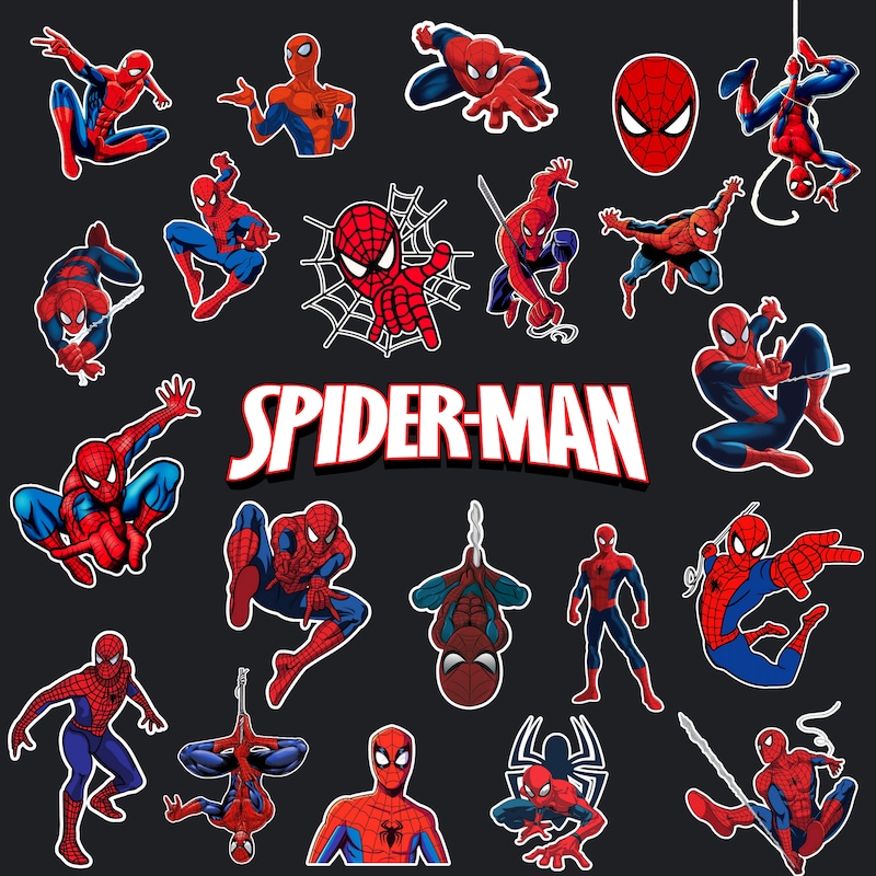 Spiderman Stickers - Etsy