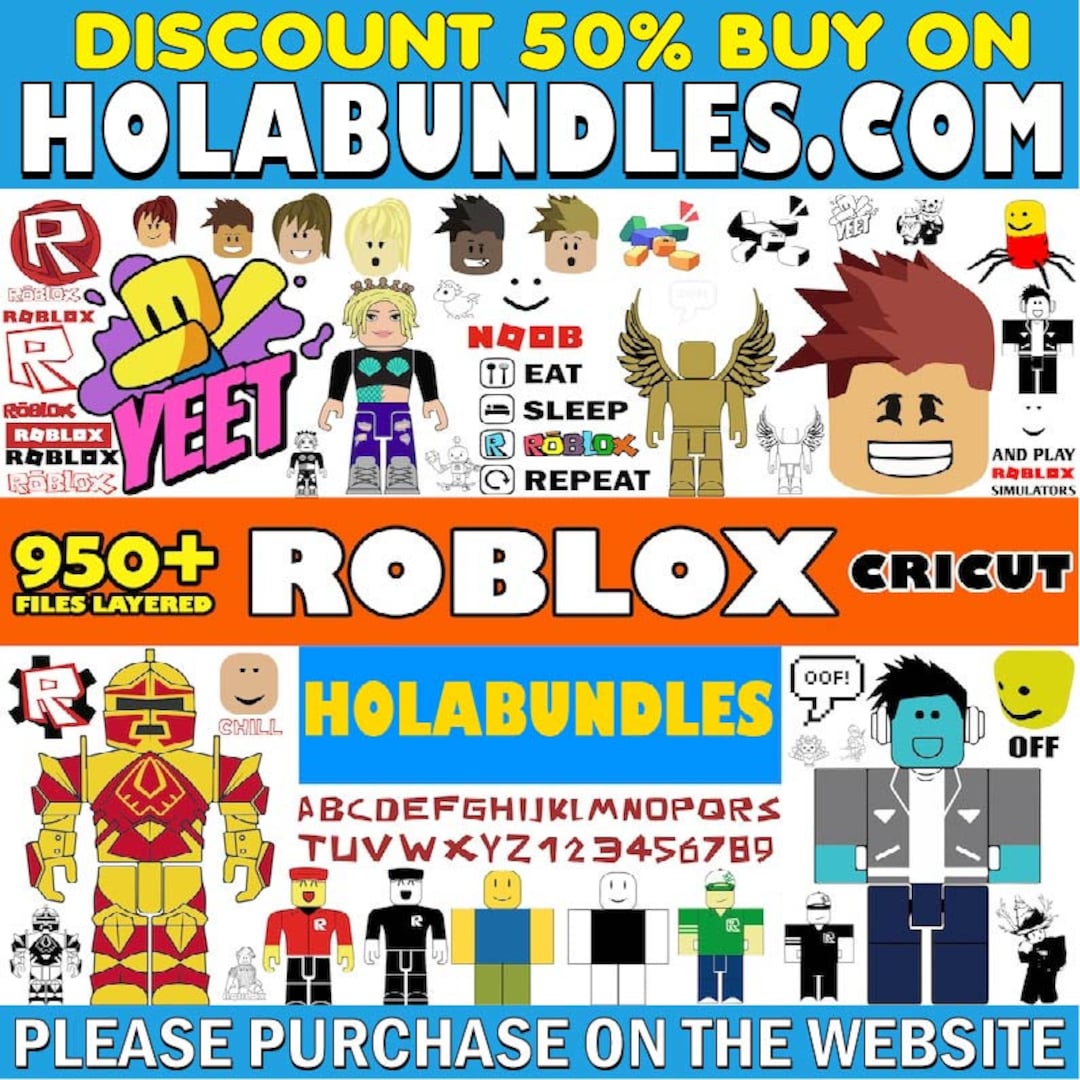 Roblox Svg Bundle, Roblox Png, Roblox Boy Svg, for Cricut, Birthday Svg ...
