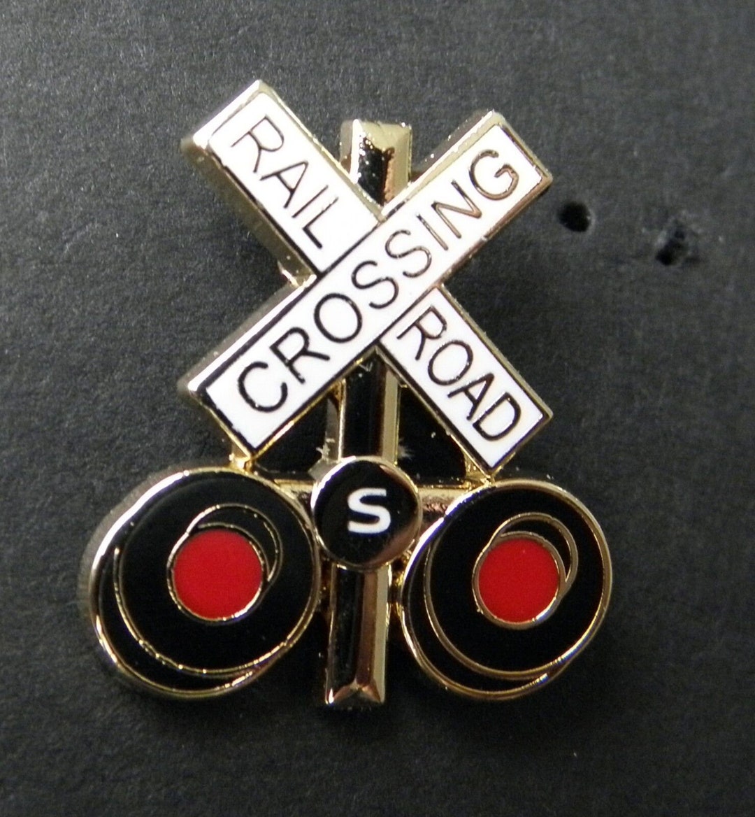 Us Railroad Crossing Signal Sign Railway Lapel Pin Badge 1 Inch - Etsy