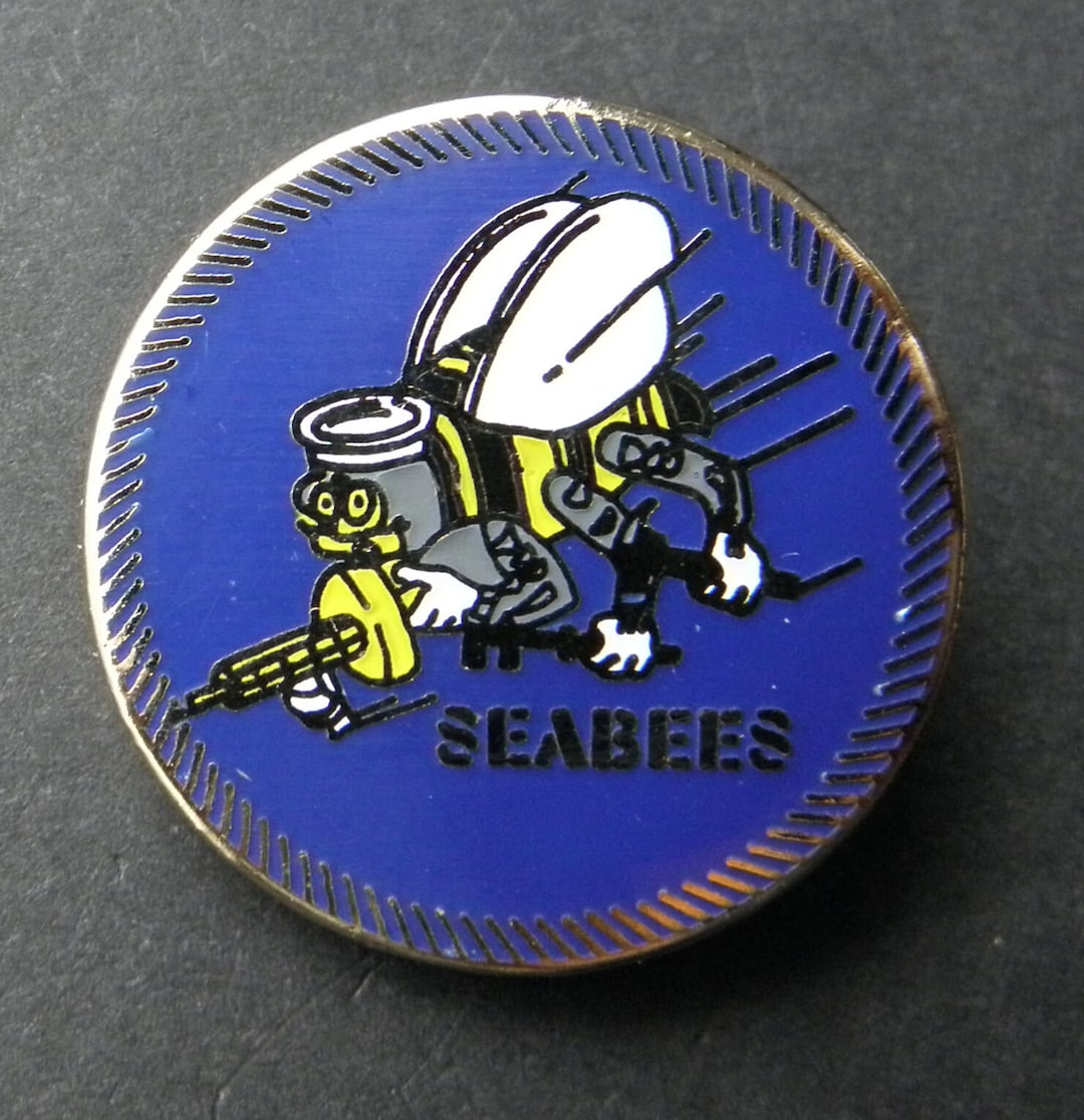 Seabees Navy Military Usn Seabee Lapel Pin Badge 1 Inch - Etsy