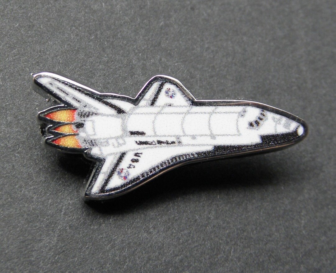 Space Shuttle Cutout Printed Style Nasa Lapel Pin Badge 1 Inch - Etsy
