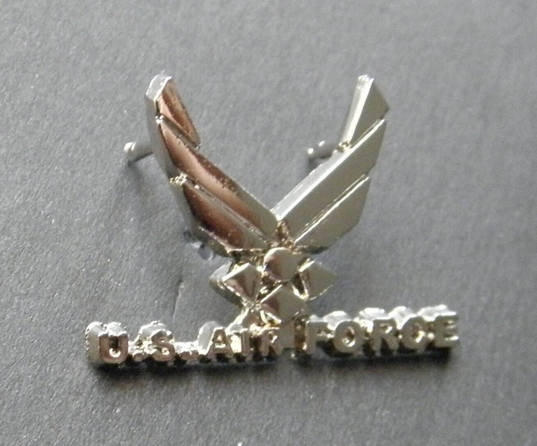 Usaf Us Air Force Wings Script Lapel Pin Badge 1.1 Inches - Etsy