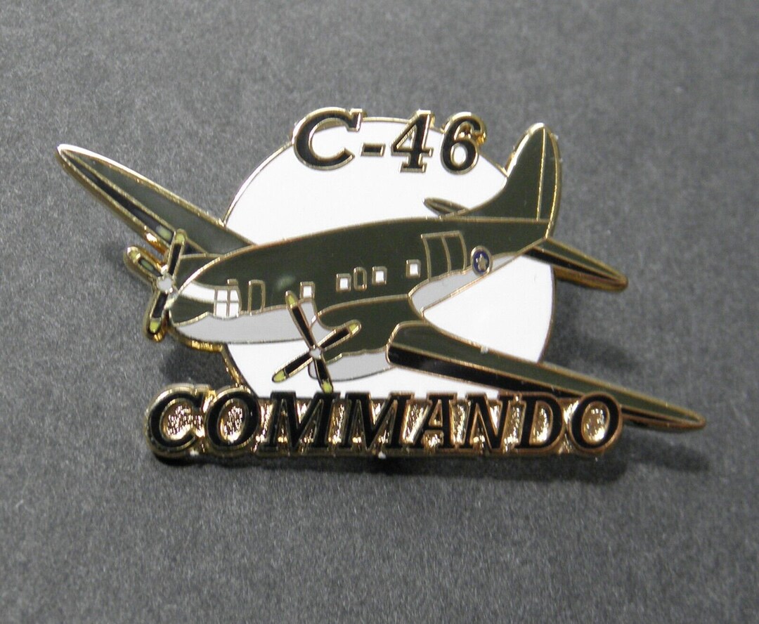 Curtis Wright C-46 Commando Transport Aircraft Lapel Pin Badge 1.5 ...