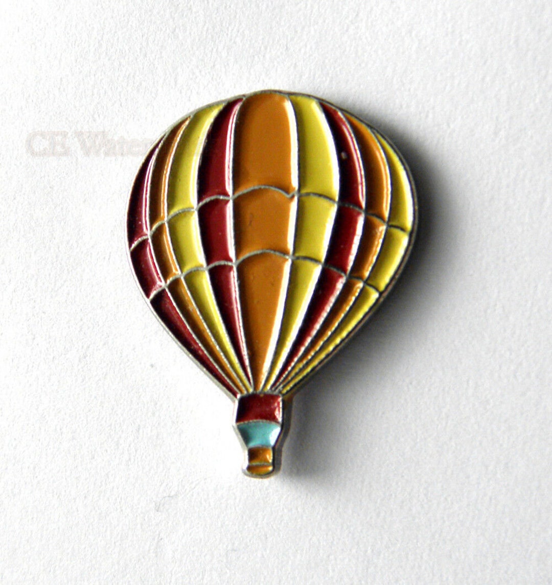 Red Orange Striped Hot Air Balloon Lapel Pin Badge 1 Inch - Etsy