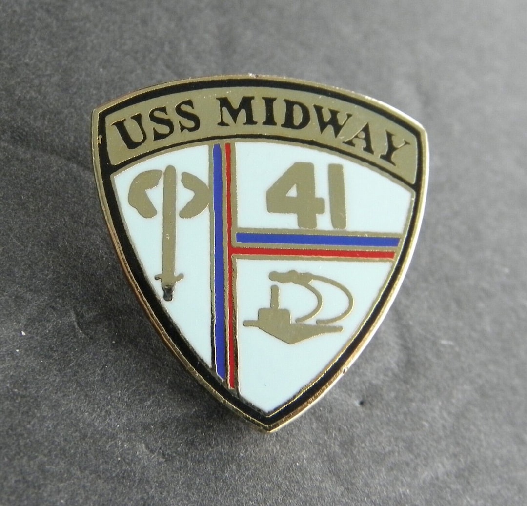 Uss Midway Navy Aircraft Carrier Lapel Pin Badge 1 Inch - Etsy