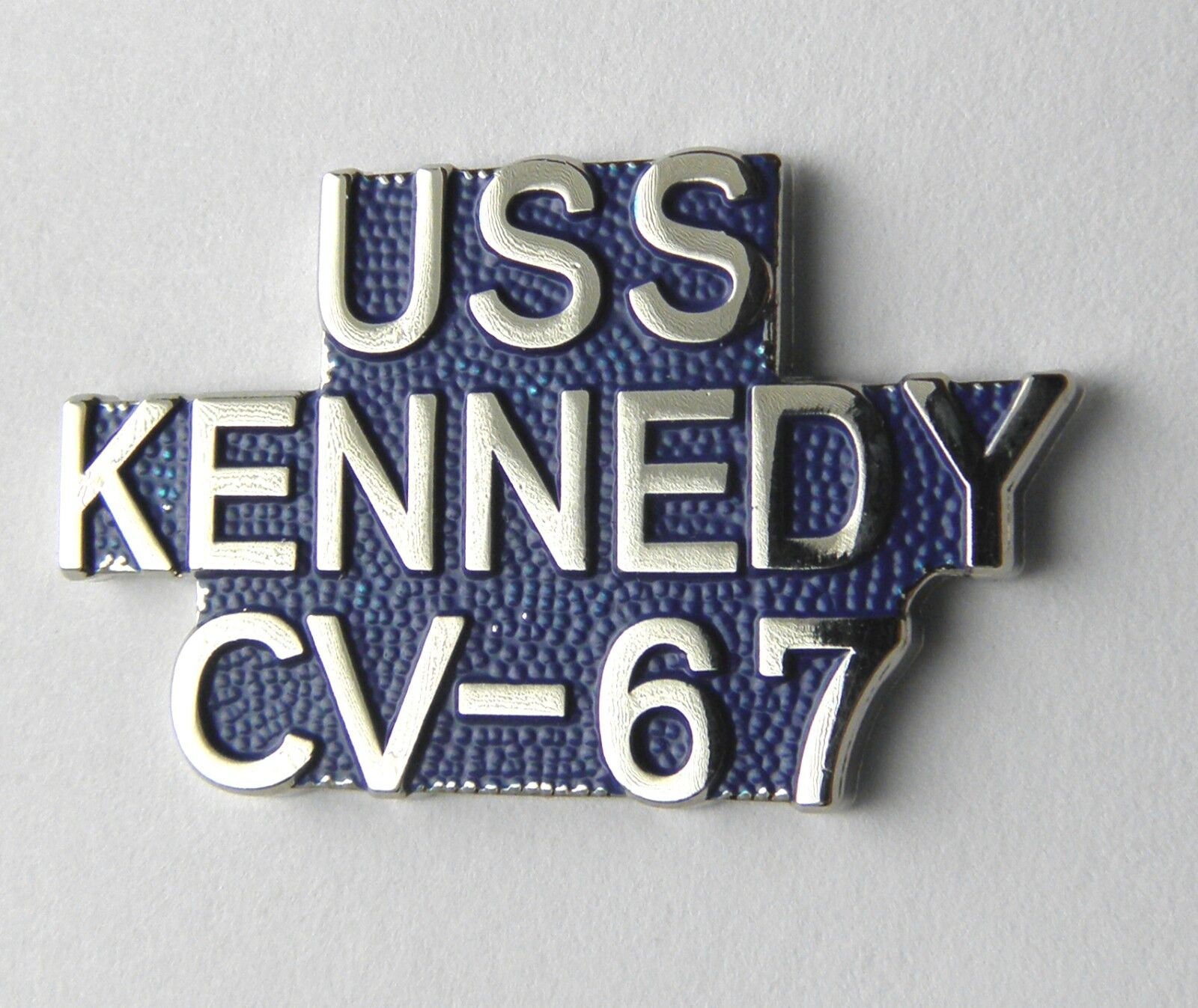 Uss John F Kennedy Aircraft Carrier Us Navy Usn Script Lapel Pin Badge ...