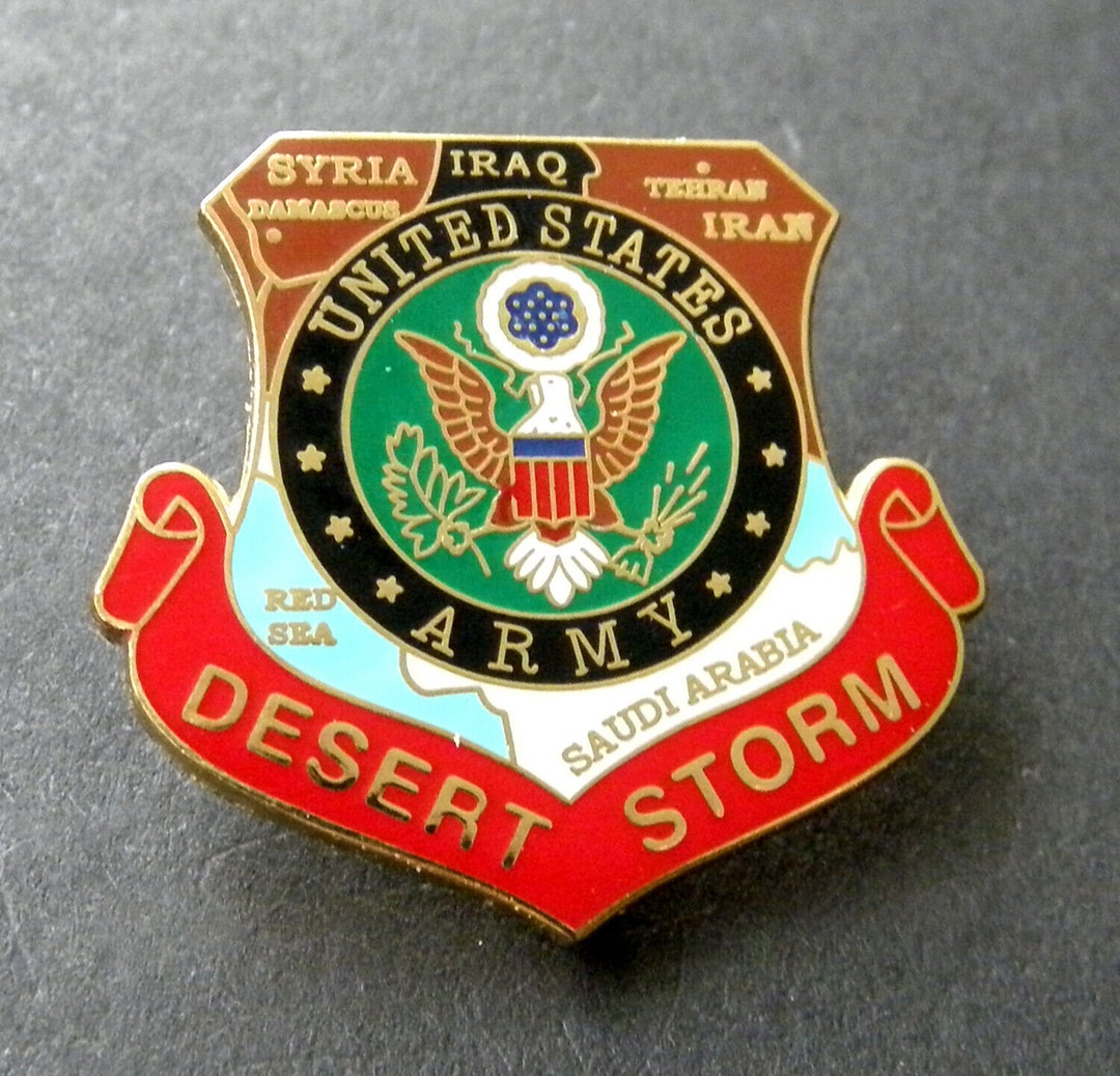 Desert Storm 1991 Us Army Veteran Shield Lapel Pin Badge 1 Inch - Etsy