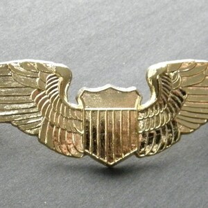 Usaf Air Force Basic Pilot Wings Lapel Pin Badge 2.75 Inches Gold ...