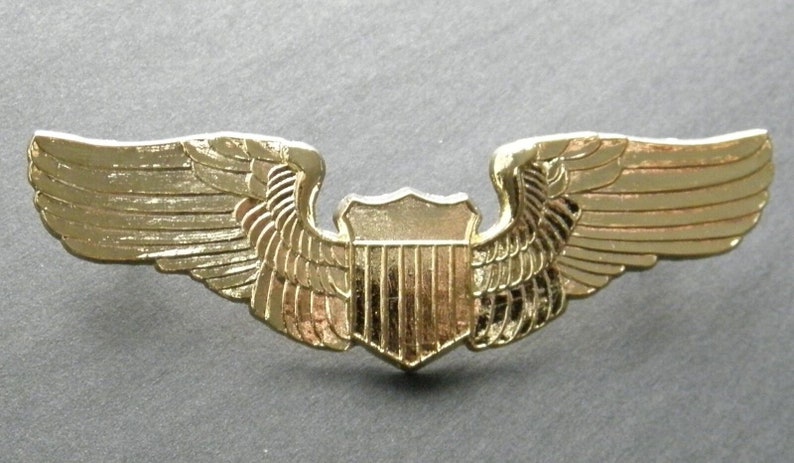 Usaf Air Force Basic Pilot Wings Lapel Pin Badge 2.75 Inches Gold ...