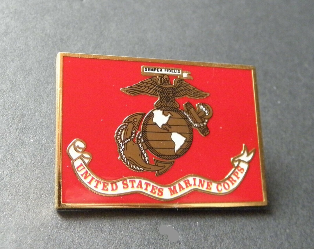 Us Marine Corps Usmc Marines Rectangle Lapel Pin Badge 1.5 Inches - Etsy