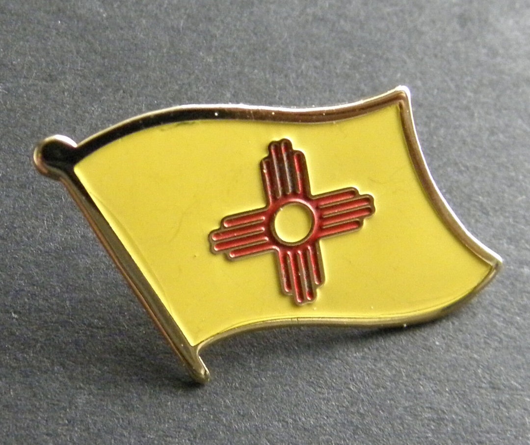 New Mexico Us State Flag Single Lapel Pin Badge 7/8 Inch - Etsy