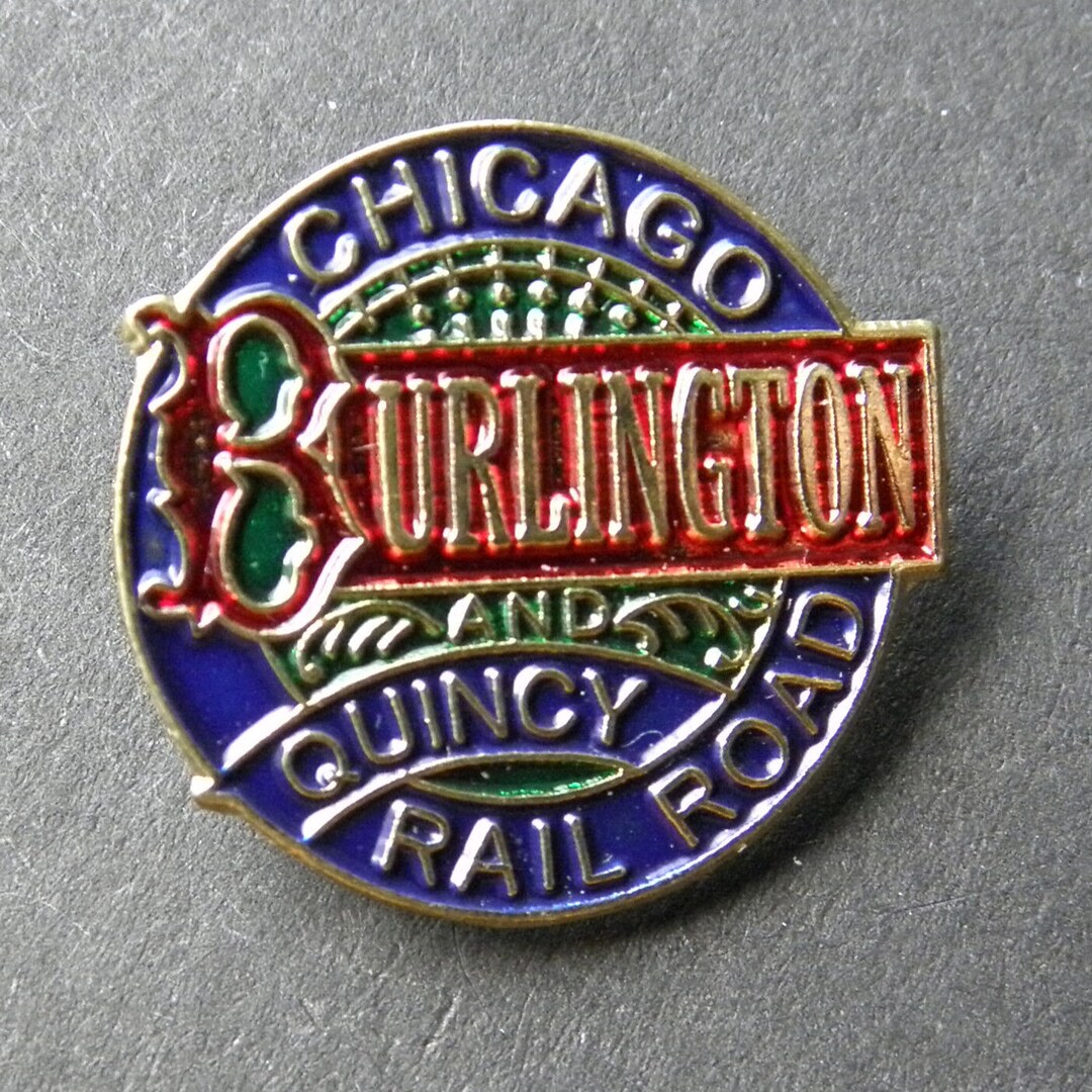 Cbq Chicago Burlington Quincy Railway Railroad Lapel Pin Badge 1 Inch ...