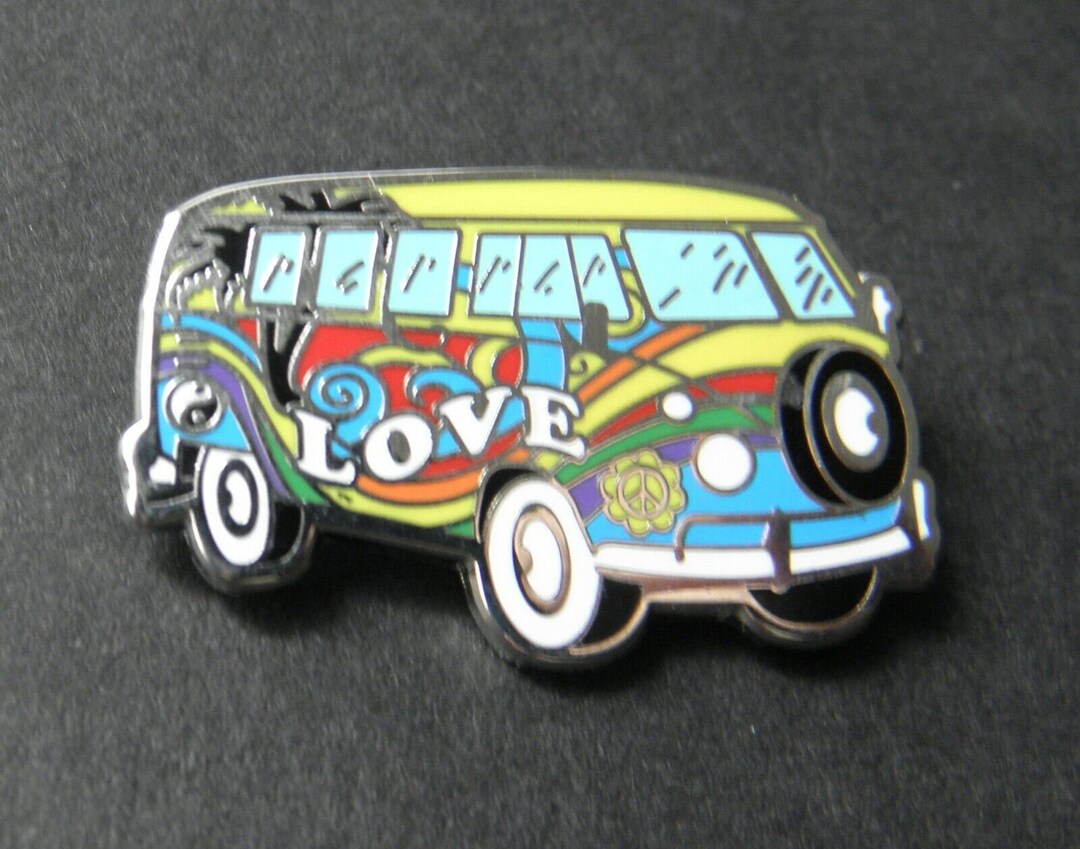 Vw Love Hippie Bus Automobile Car Lapel Pin Badge 1.1 Inches - Etsy