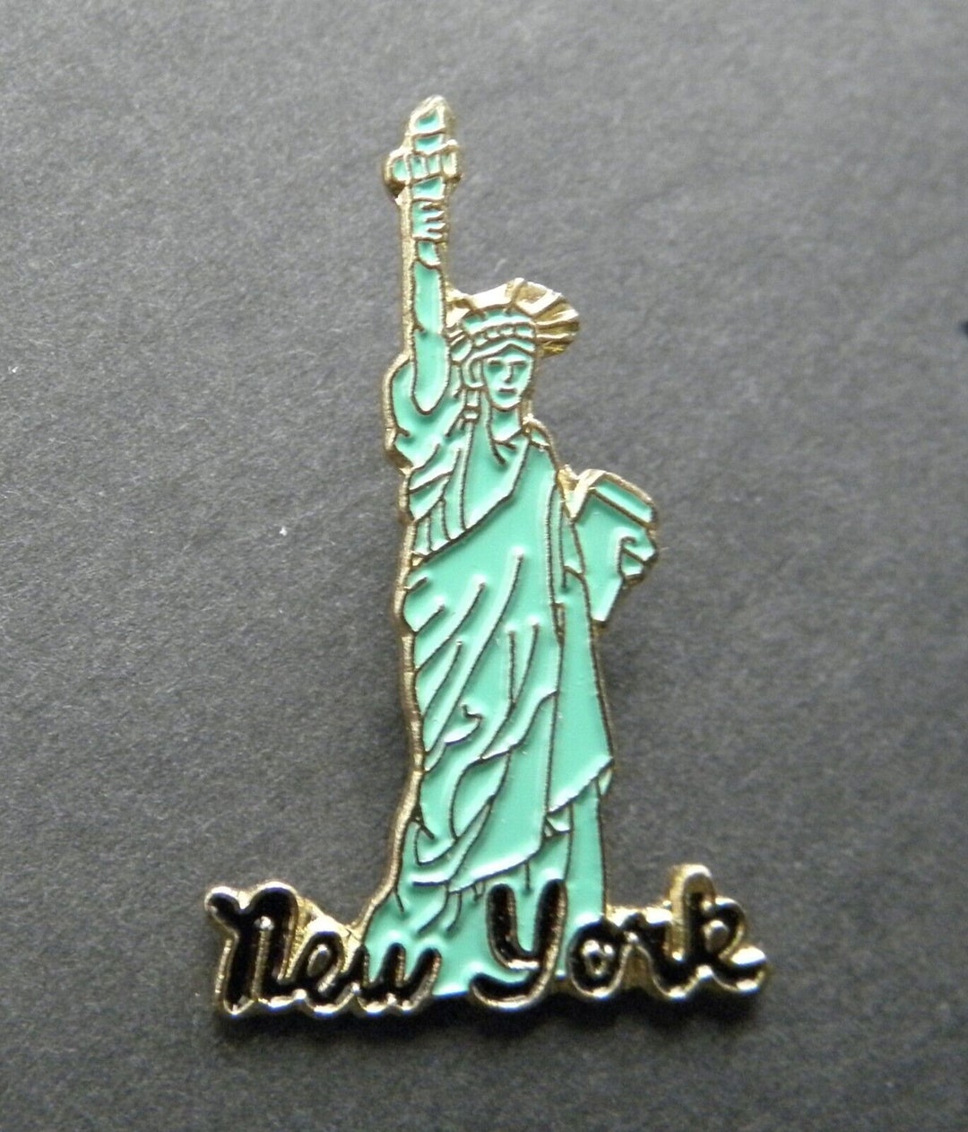 Usa Statue of Liberty New York Cut Out Lapel Pin Badge 3/4 - Etsy
