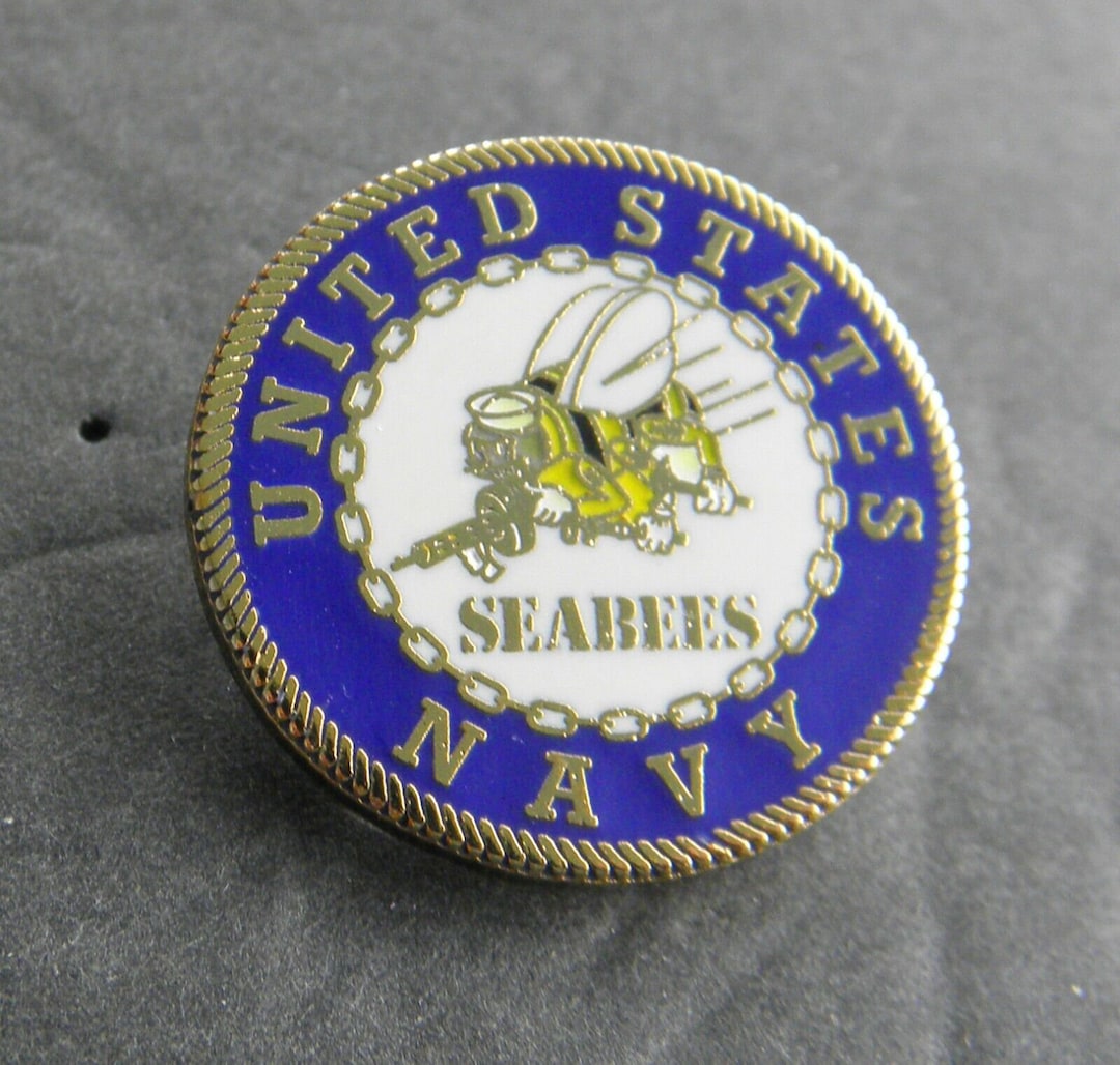 Seabees Navy Military Usn Seabee Emblem Lapel Pin Badge 1 Inch - Etsy