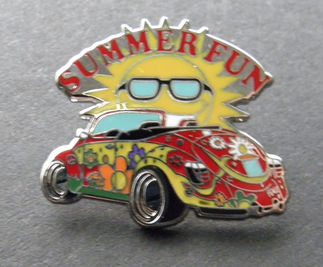 Vw Bug Beetle Lapel Pin Summer Fun Automobile Car Pin 1 Inch - Etsy