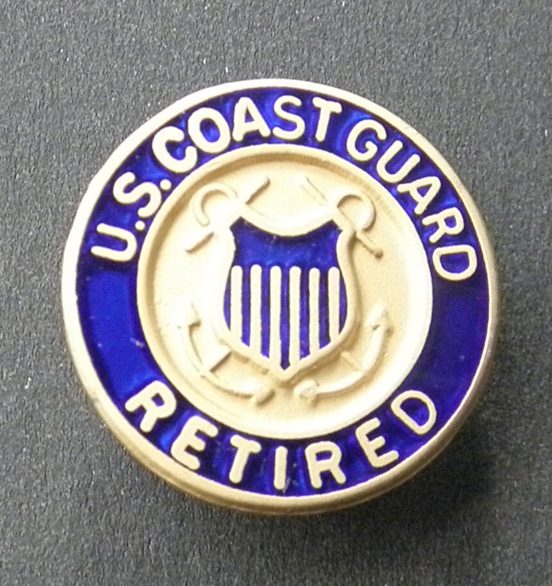 Uscg Coast Guard Retired Small Lapel or Tie Pin 5/8 Inch - Etsy