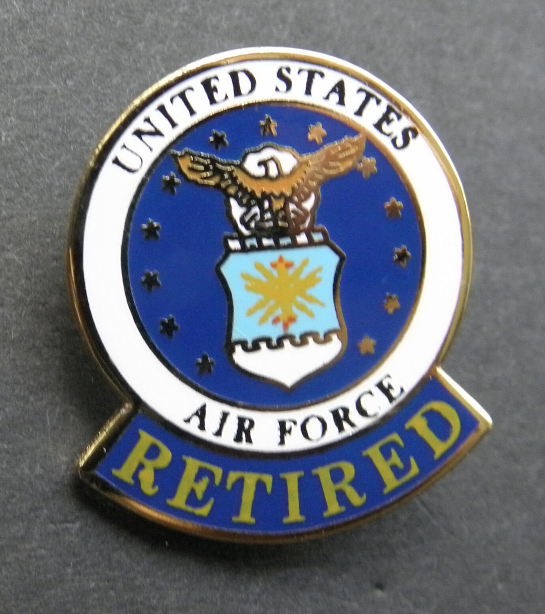 Usaf Us Air Force Retired Emblem Logo Lapel Hat Pin Badge 1 - Etsy