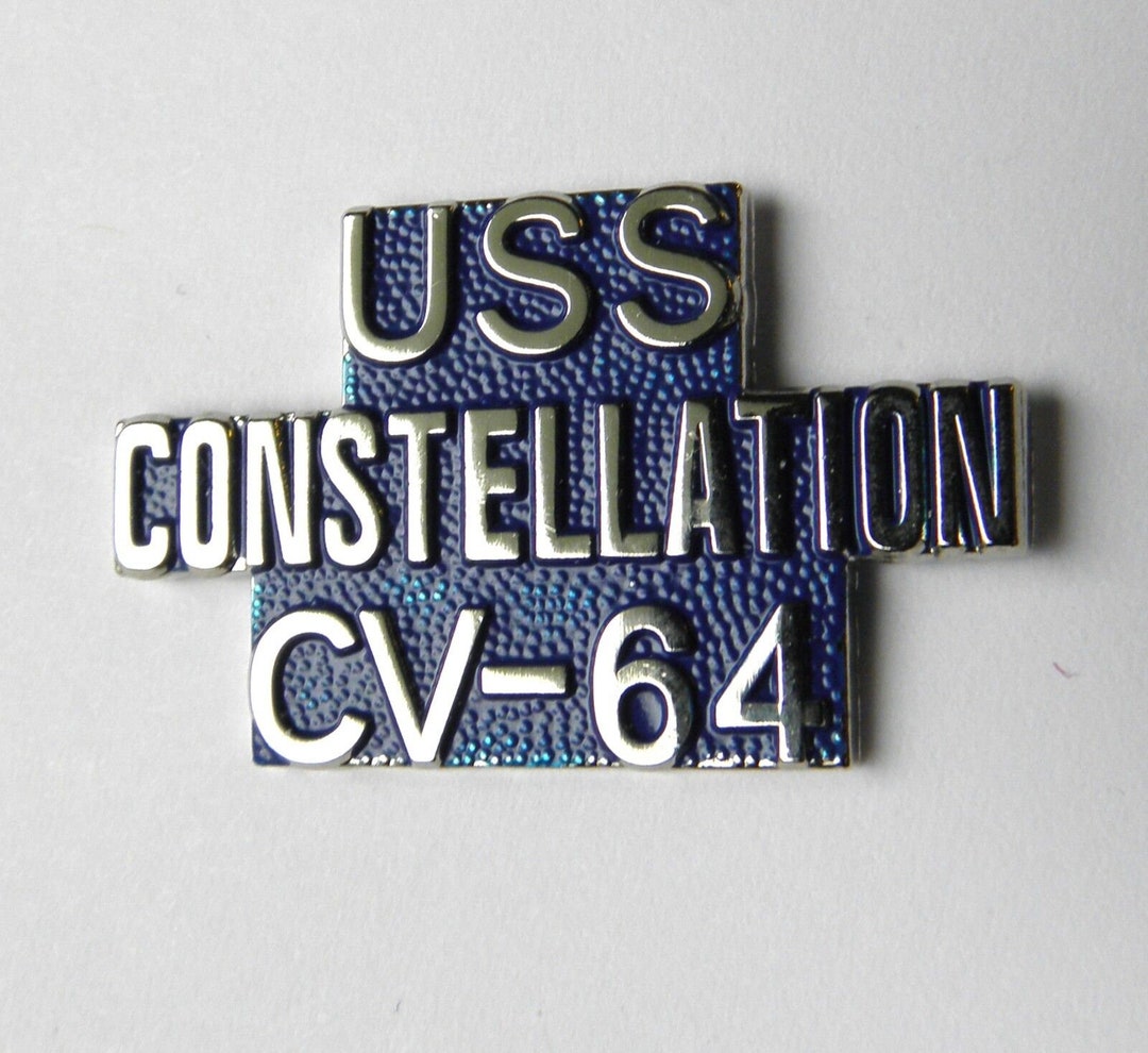 Uss Constellation Cv-64 Carrier Us Navy Script Lapel Pin Badge - Etsy