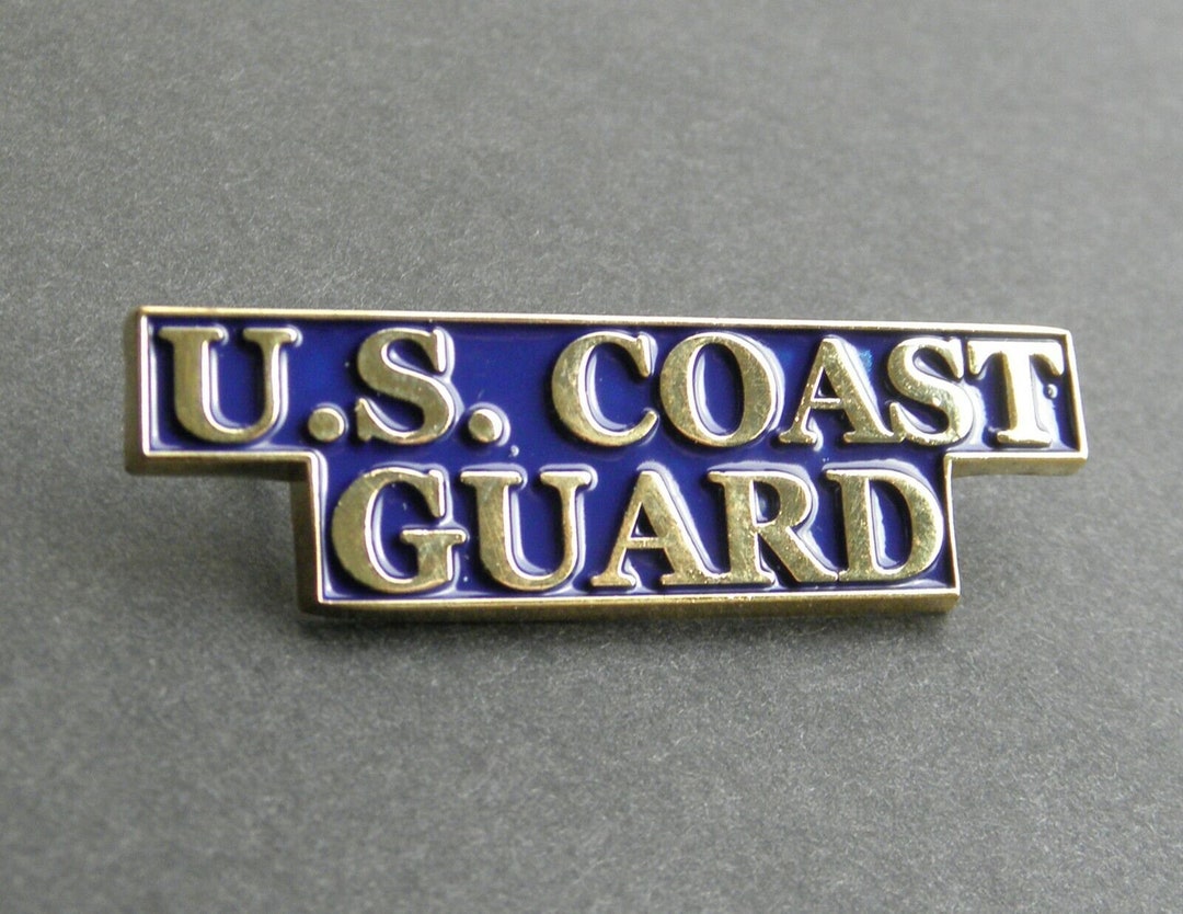 Uscg Coast Guard Script Cutout Lapel Pin Badge 1.75 Inches - Etsy