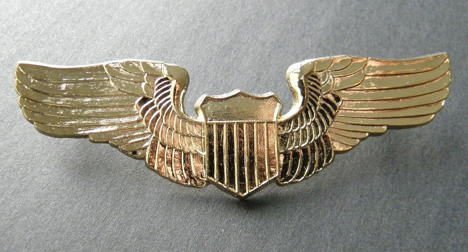 Usaf Air Force Basic Pilot Wings Lapel Pin Badge 2.75 Inches Gold ...