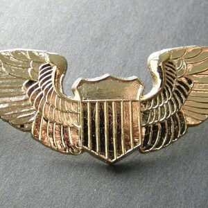 Usaf Air Force Basic Pilot Wings Lapel Pin Badge 2.75 Inches Gold ...