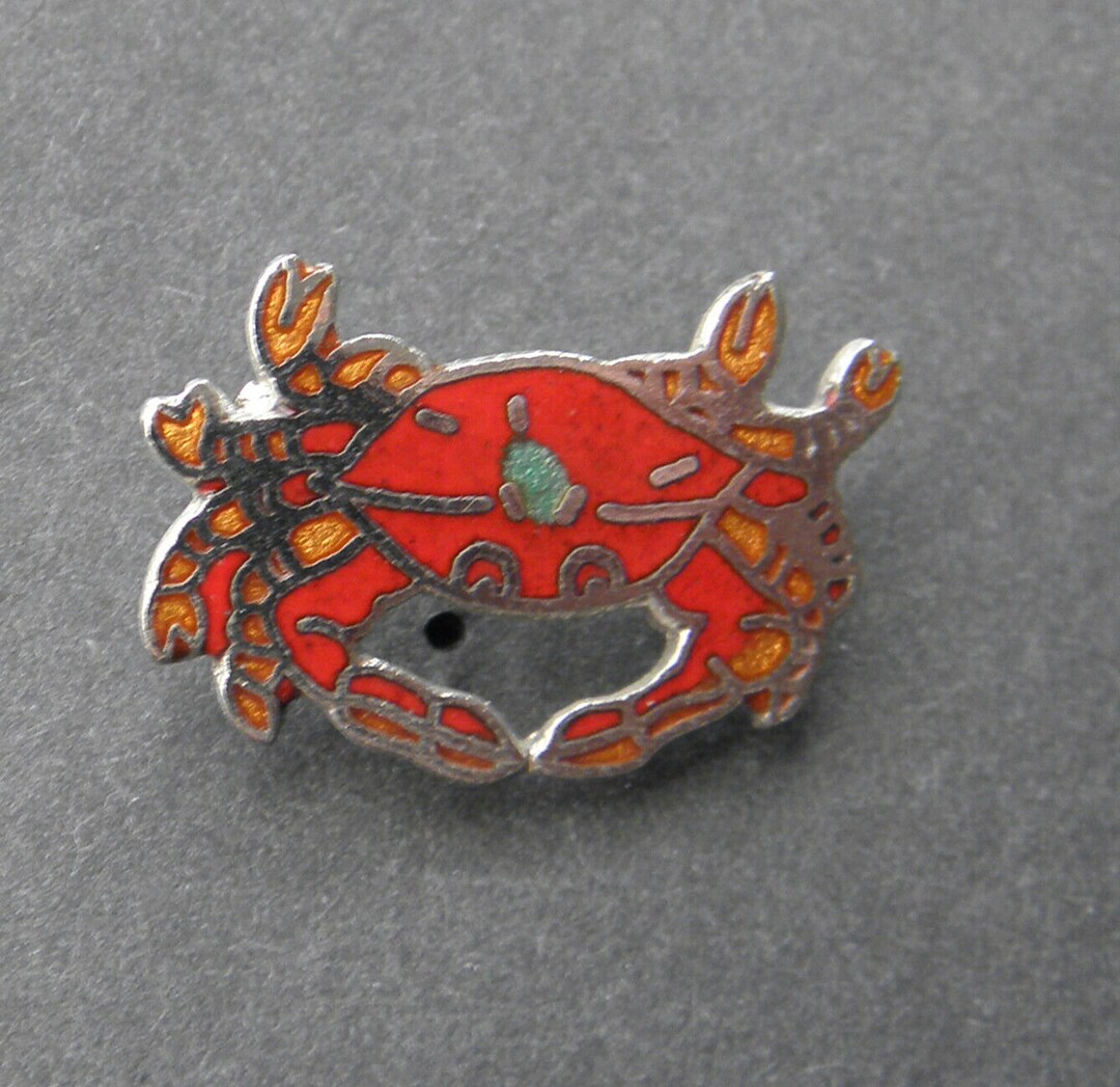 Crab Crustacian Sea Creature Lapel Pin Badge 7/8 Inch - Etsy