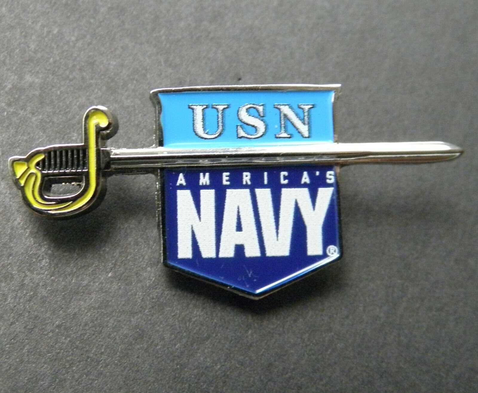 America's Navy Sword Veteran Usn Shield Lapel Pin Badge 1.6 X 3/4 ...