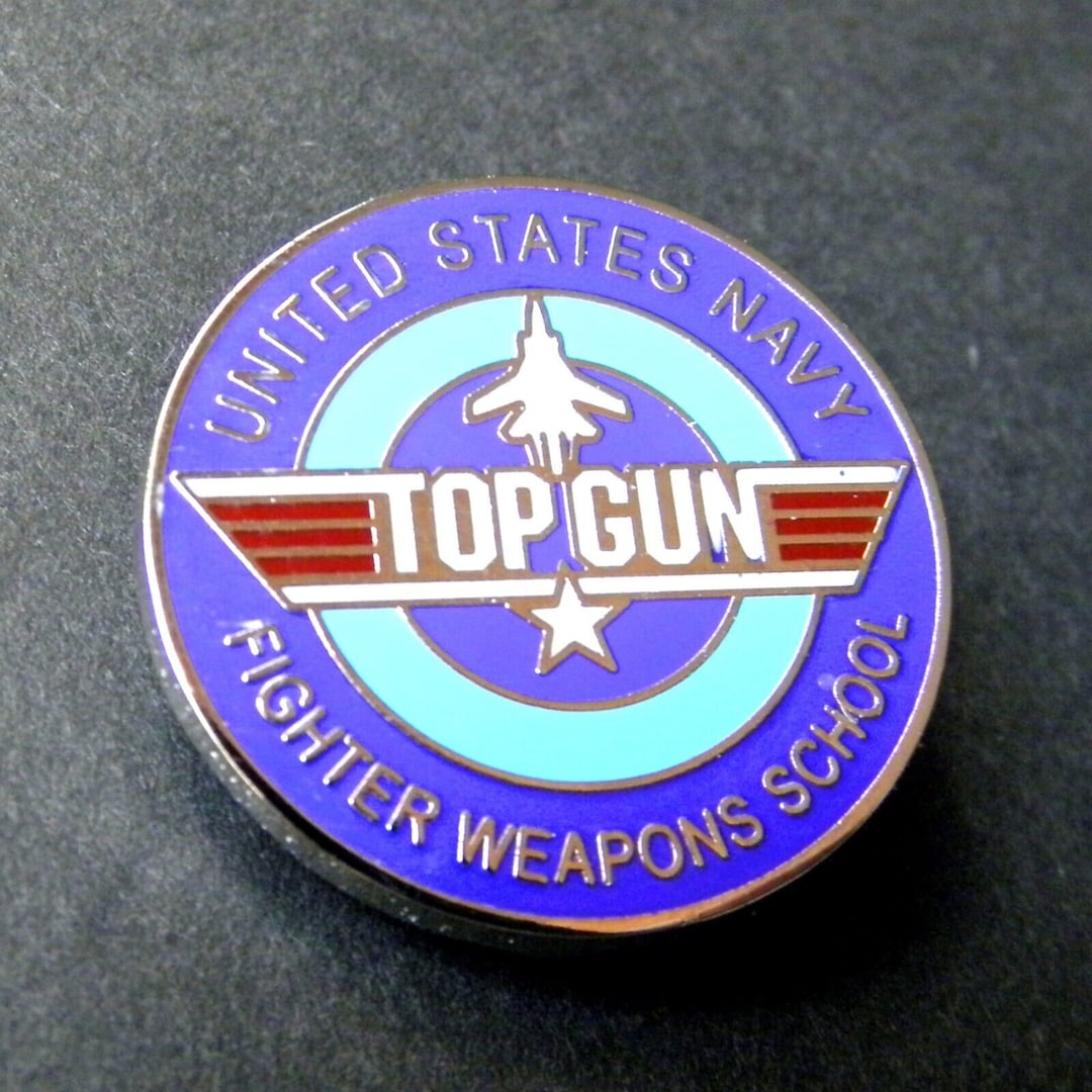 Top Gun Fighter Weapons School Lapel Pin 1 Inch Us Navy Usn Tom Cruise ...