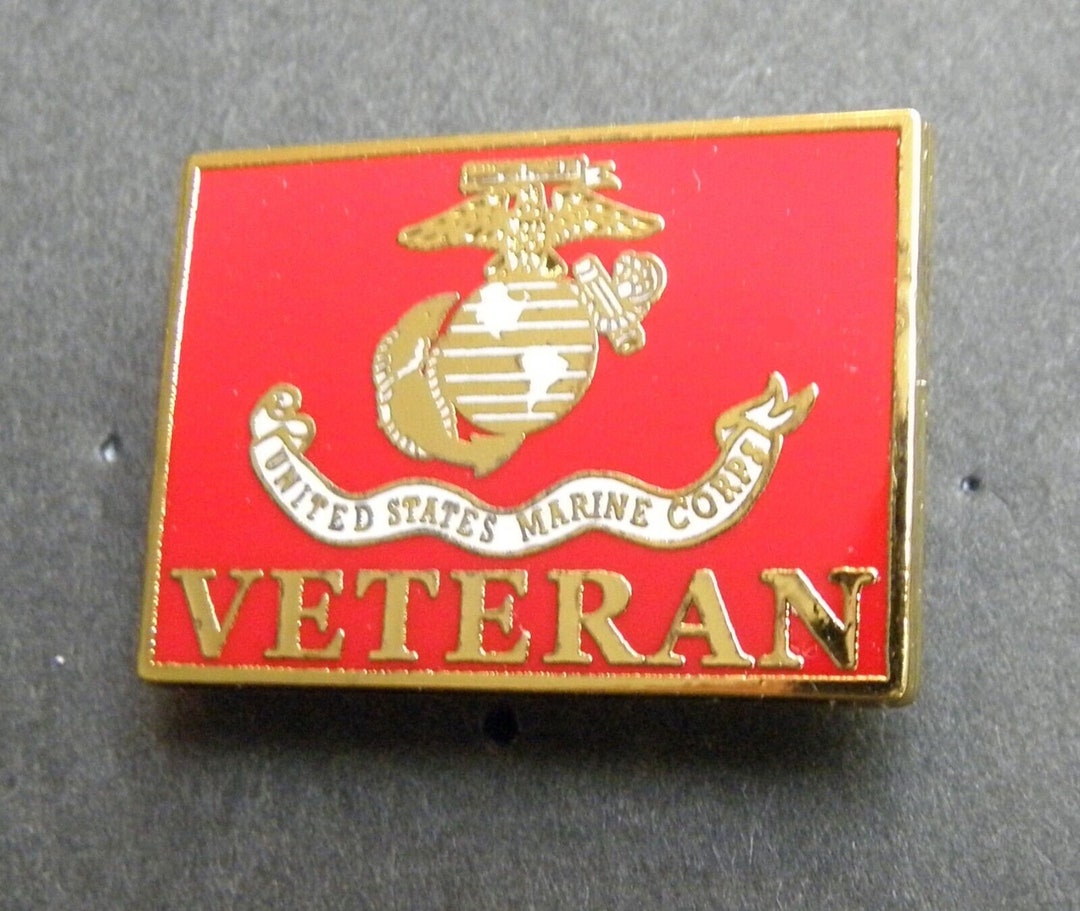 Us Marines Veteran Vet Usmc Marine Corps Lapel Pin 1.1 X 3/4 Inch ...