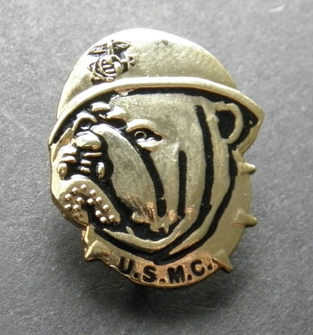 Usmc Marine Corps Bulldog Head Lapel Pin Badge 1 Inch Us - Etsy