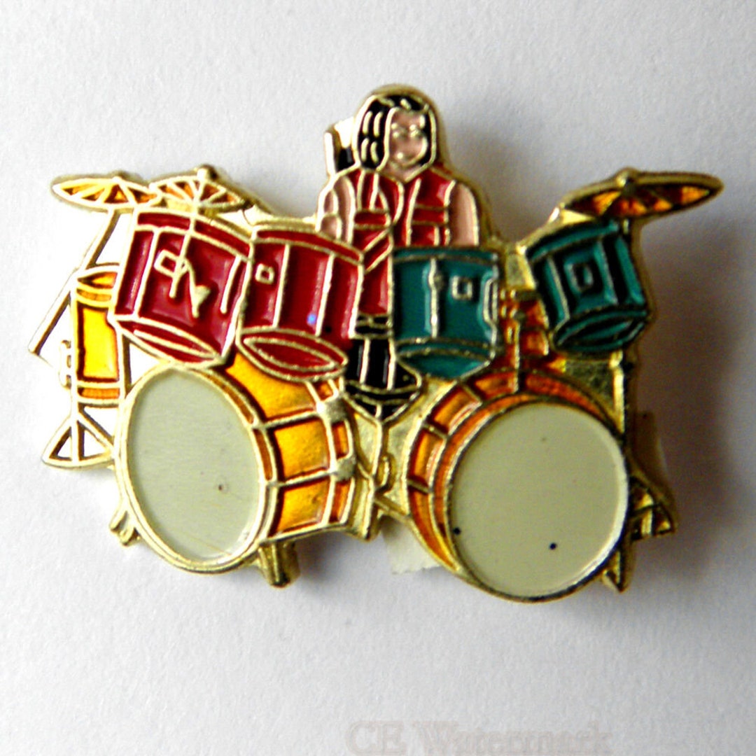 Double Bass Drum Kit Drummer Music Rock Lapel Pin Badge 1 Inch - Etsy