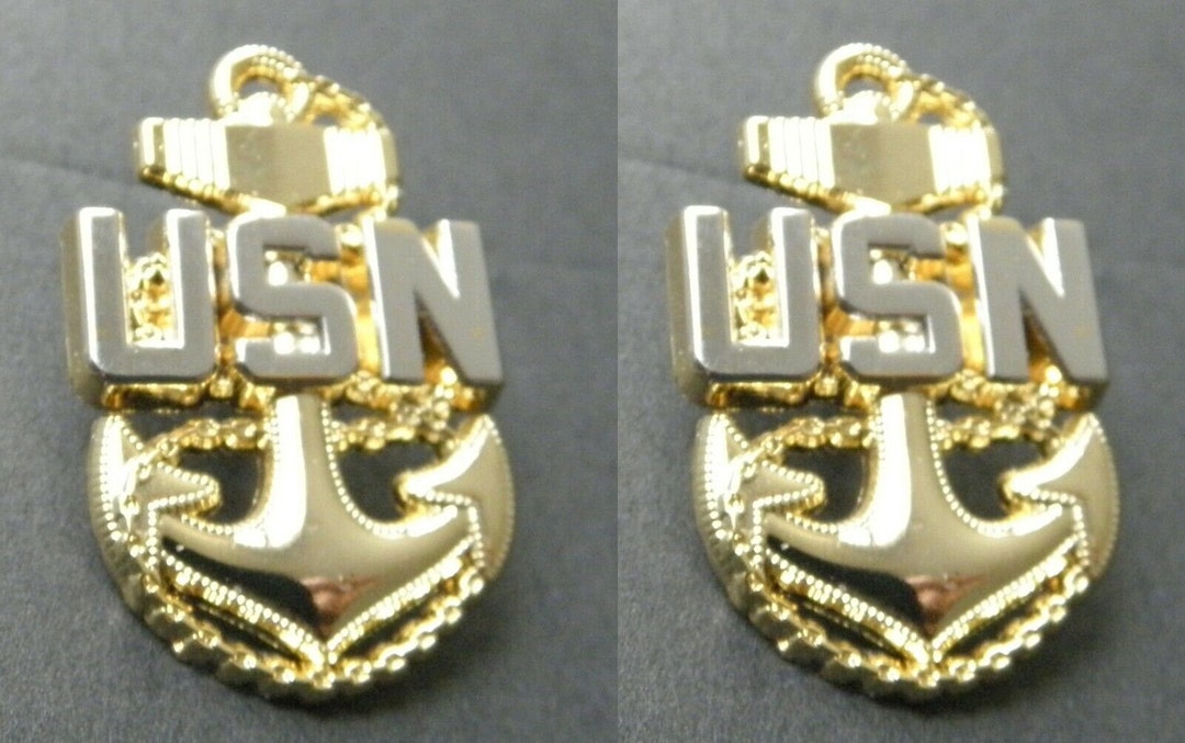 Navy Chief Petty Officer Set of 2 Basic Anchor Lapel Pin Badge - Etsy