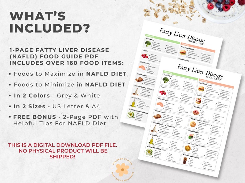 Fatty Liver Disease Food List | Fatty Liver Food Guide | Fatty Liver ...