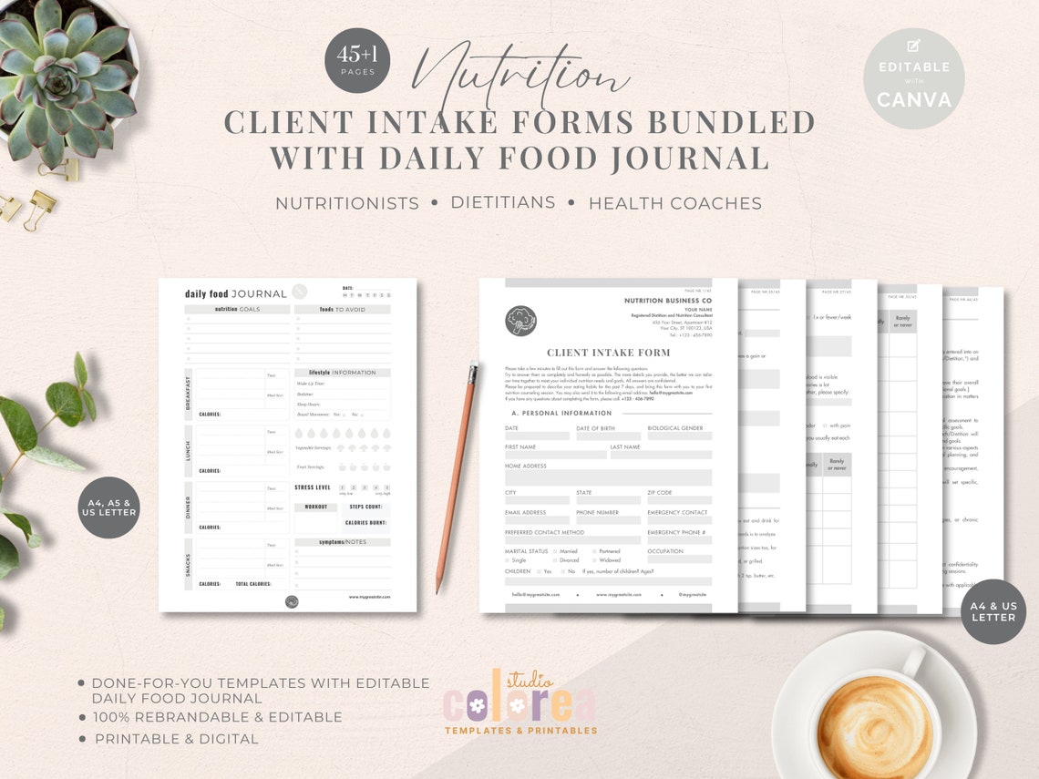 Nutrition Client Intake Form Nutrition Coach Template Intake Form ...