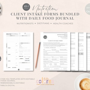 Nutrition Client Intake Form | Nutrition Coach Template | Intake Form ...