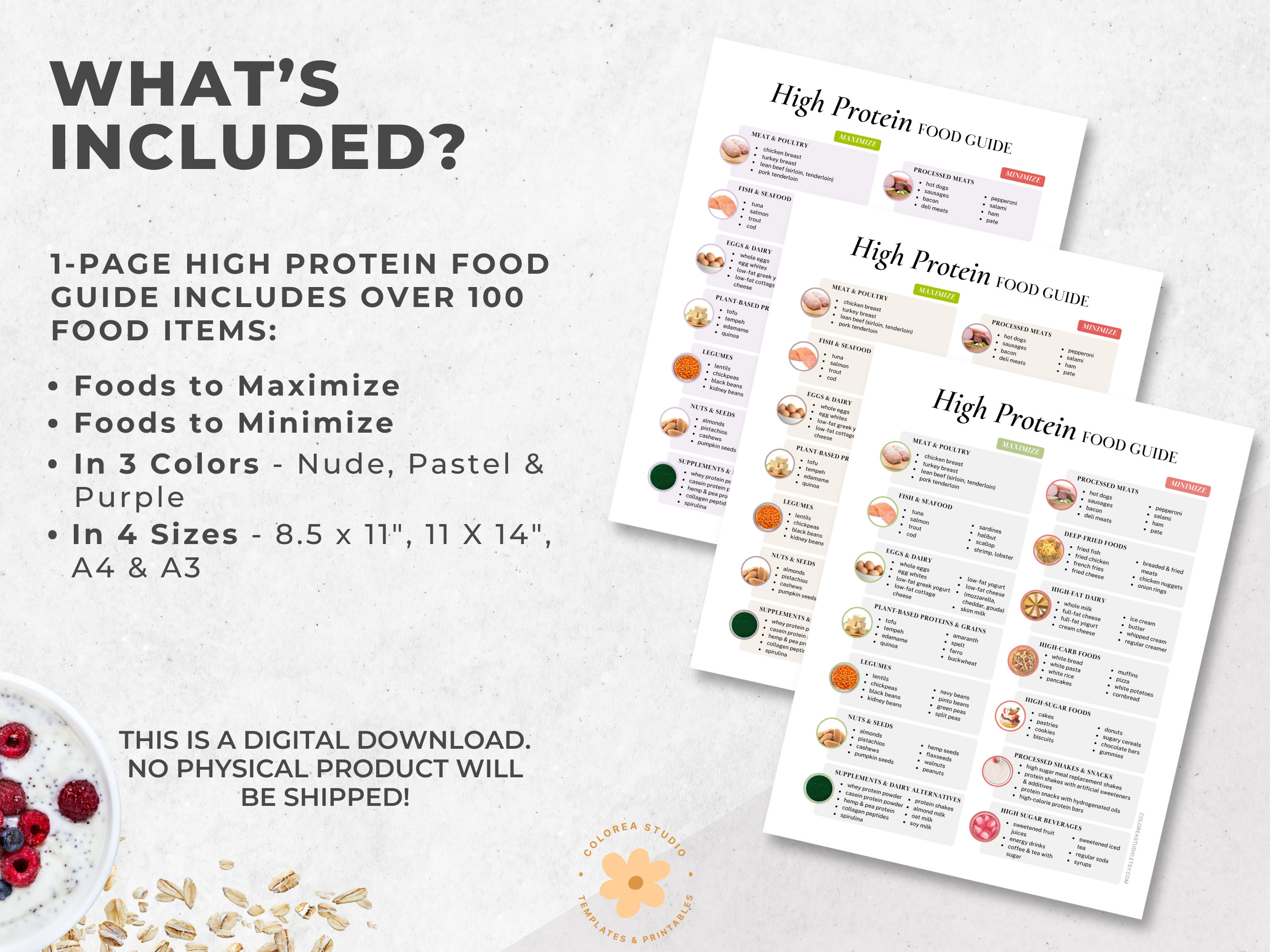 High Protein Food Guide | High Protein Food List | Protein Food Chart ...