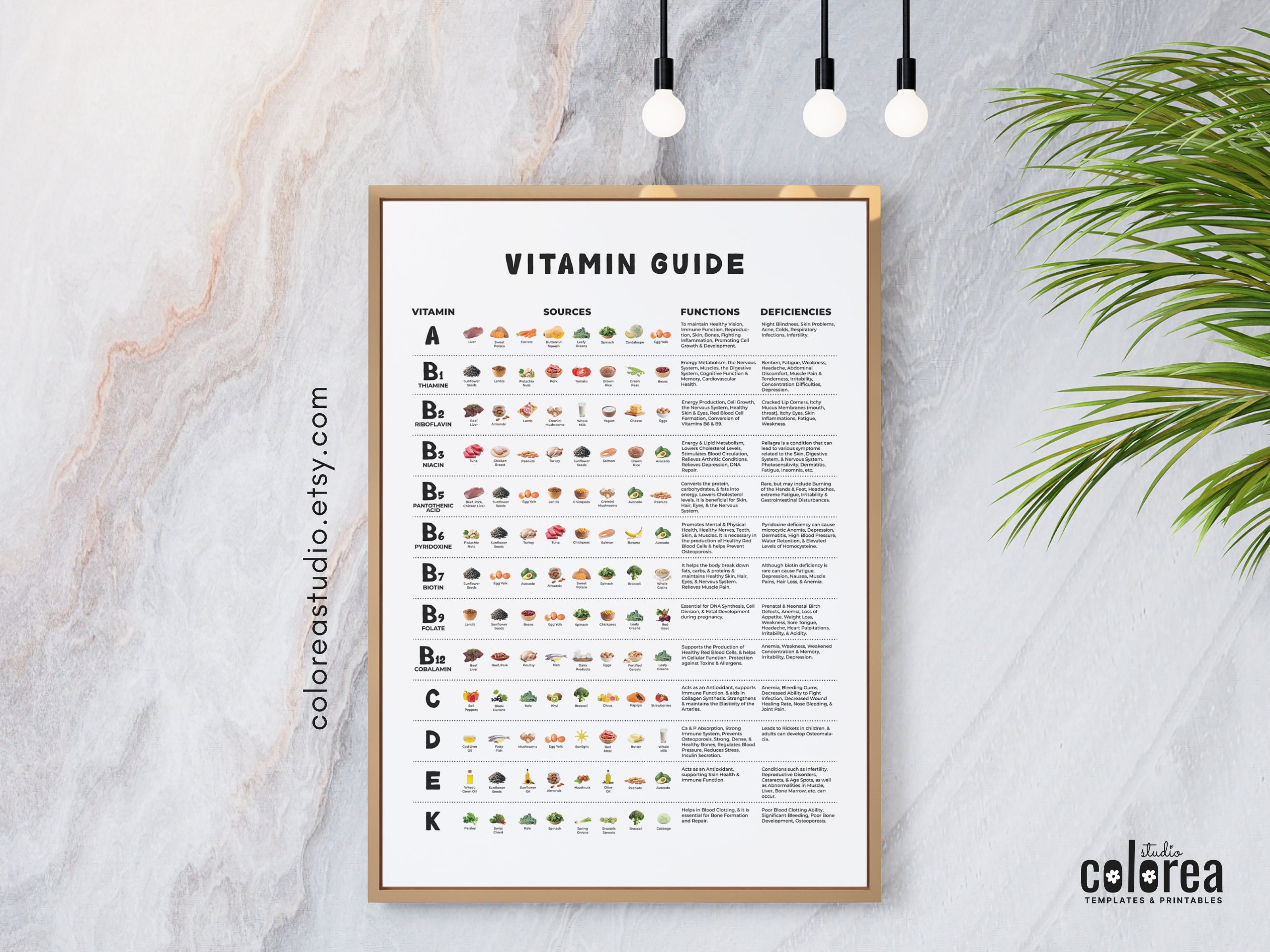 Vitamins Chart | Vitamins Food List | Nutrition Education | Nutrition ...
