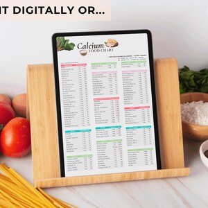 High Calcium Food Chart: Diet Guide & Nutrition Handout (PDF) - Etsy