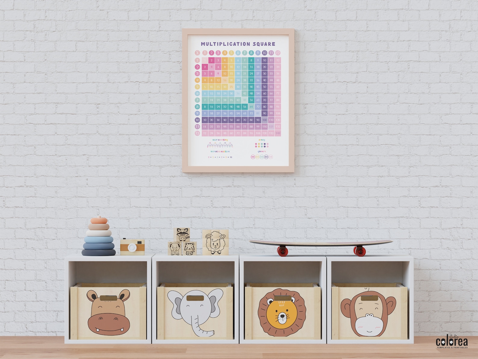 Multiplication Square | Times Table Square | Maths Learning Poster ...