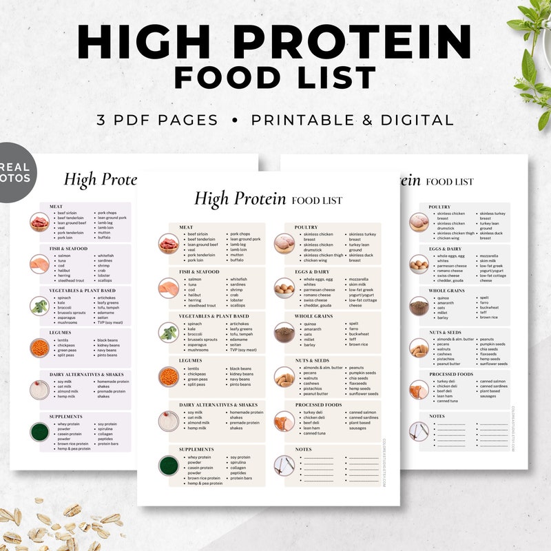 High Protein Handout - Etsy