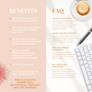 Nutrition Client Intake Form Bundle Nutrition Coaching Template ...