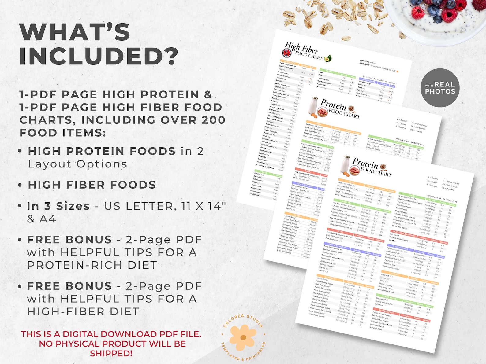 High Protein & High Fiber Food List | High Protein High Fiber Food ...