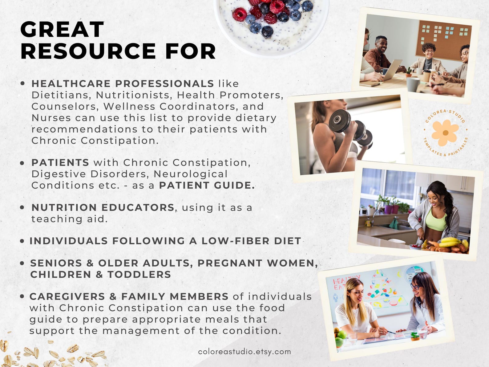 Constipation Food Guide, High Fiber Diet List (digital Download) - Etsy