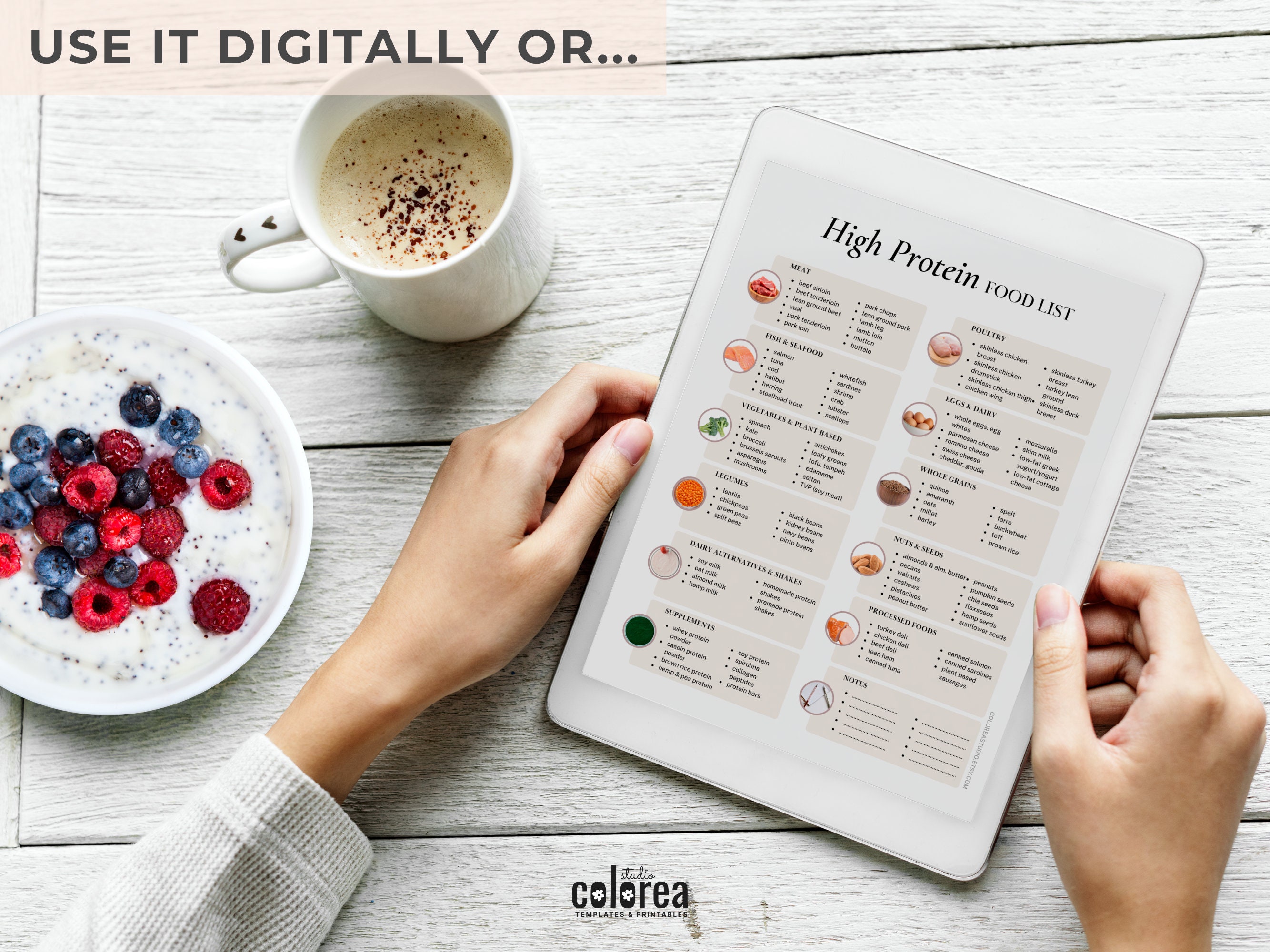 High Protein Food List High Protein Diet Food Guide Protein Food Chart ...